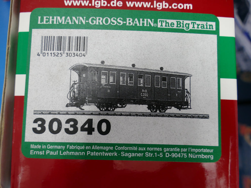 LGB RHB C2012 Coach (used) – Tony Green Steam Models