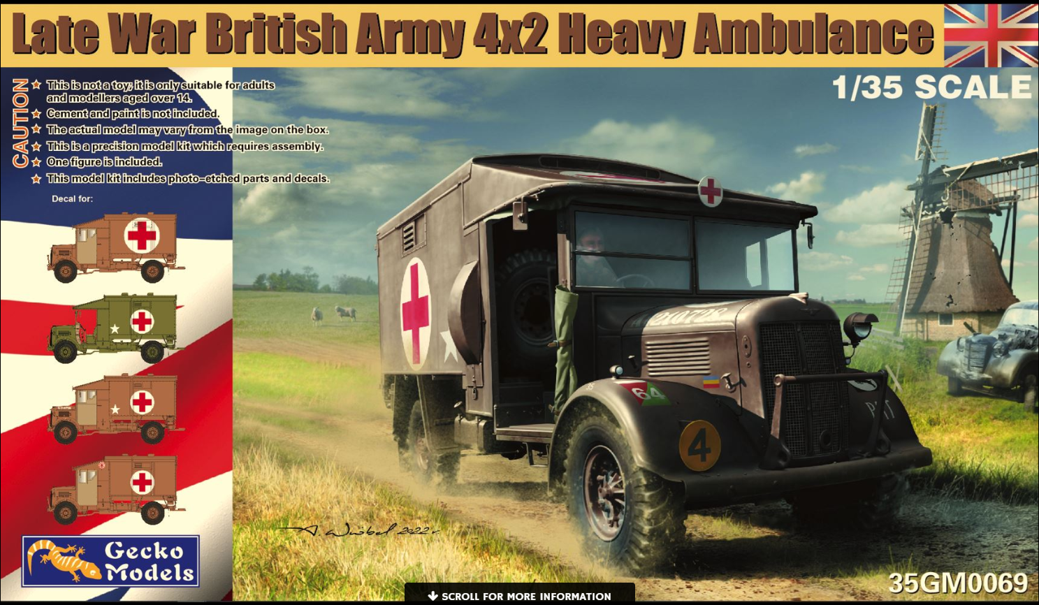 GECKO MODELS 1/35 British 4×2 Heavy Ambulance – Tony Green Steam Models